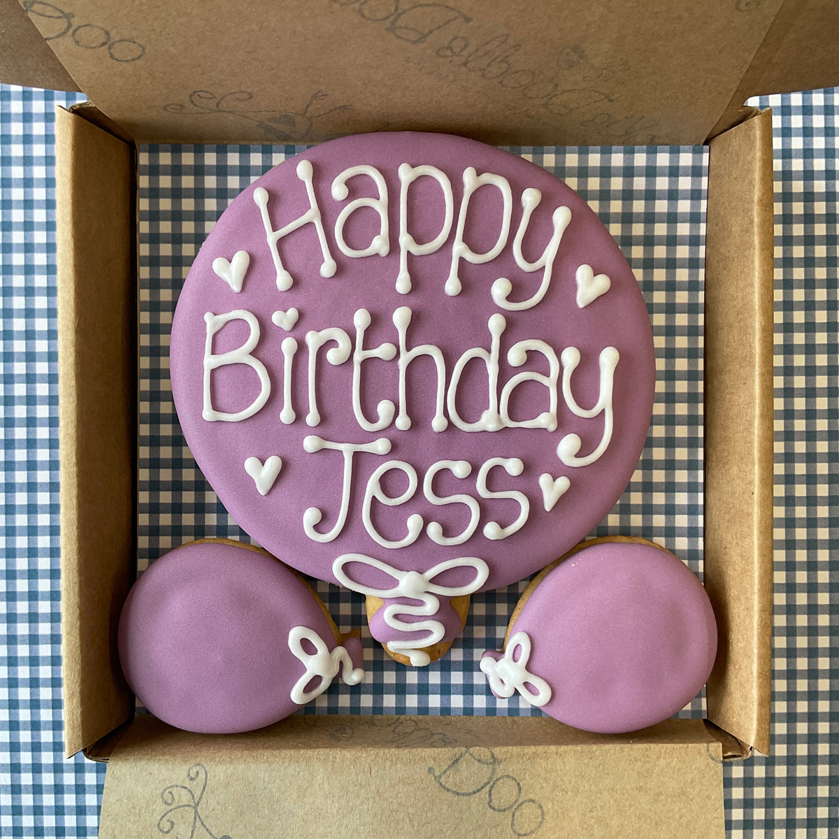 Birthday Balloons Cookie Card - Little Box of Joy – CookieDoodleDoo