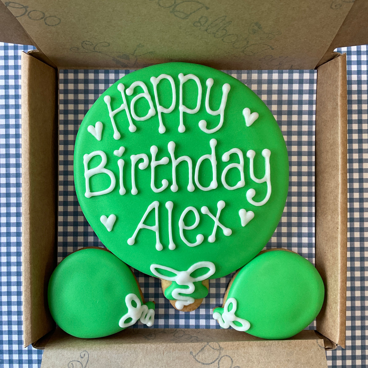Birthday Balloons Cookie Card - Little Box of Joy – CookieDoodleDoo