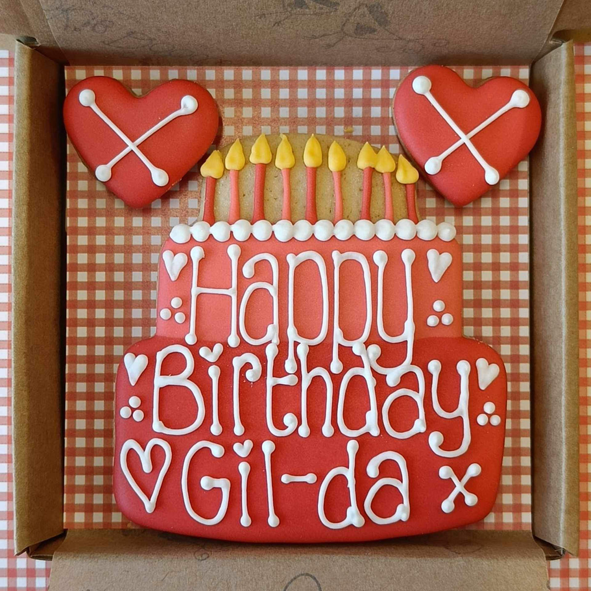 Birthday Cake Cookie Card - Little Box of Joy (two tone) – CookieDoodleDoo